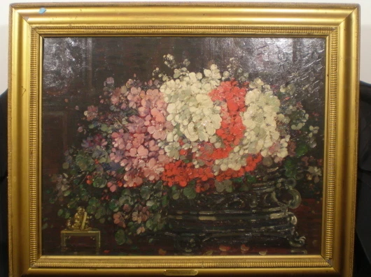 KERSHAW SCHOFIELD ANTIQUE still life British Impressionist Sig Oil on ...