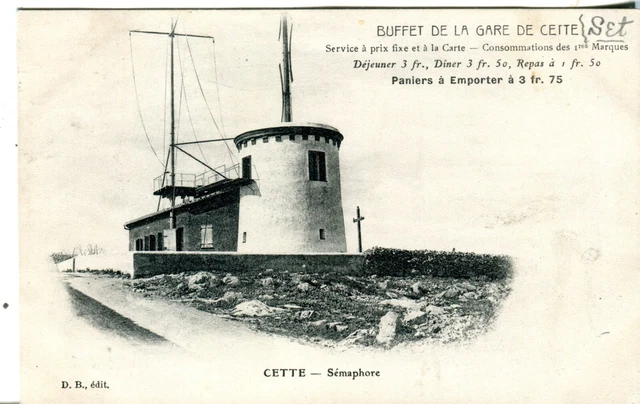 FRANCIA CETTE - Ristoro De La Gare E Faro Semaforo 1910 Rpo Tpo ...