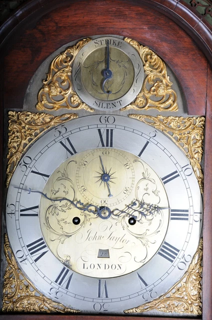 HISTORICAL ANTIQUE ENGLISH Grandfather Clock Großvateruhr, Mahogany, 18 ...