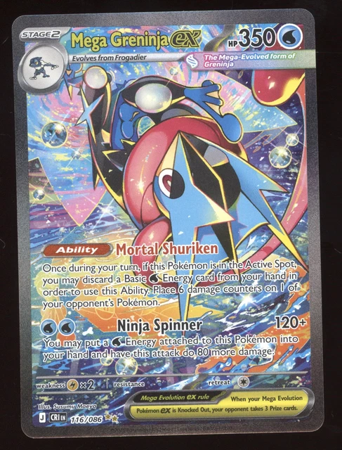 2026 MEGA EVOLUTION Chaos Rising Mega Greninja ex Secret Rare #116/086 ...