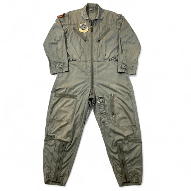 VTG 60S USAF Flying Coveralls Flight Suit OG-107 Cotton Twill Military ...