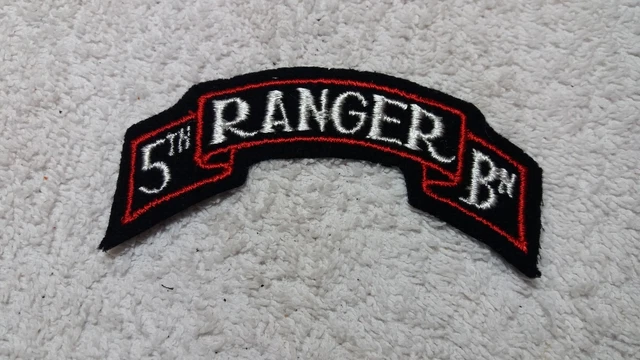 WW2 US ARMY 5th Ranger Battalion SSI Scroll Patch Embroidered Felt No ...