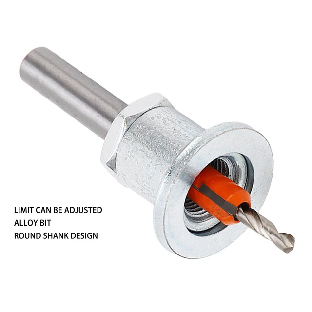 SILVER LIMIT TAPER Hole Countersink Drill Bit with Hex Wrench Set Screw ...