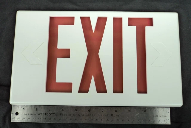 COOPER LIGHTING SURE-LITES Red/Green Exit Sign Face for LPX Series $17. ...