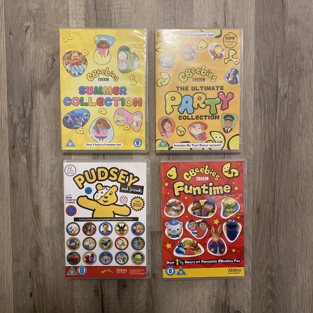 CBEEBIES PARTY ULTIMATE collection Funtime Pudsey 4 disc DVD bundle Lot ... CBEEBIES PARTY ULTIMATE collection Funtime Pudsey 4 disc DVD bundle Lot ...