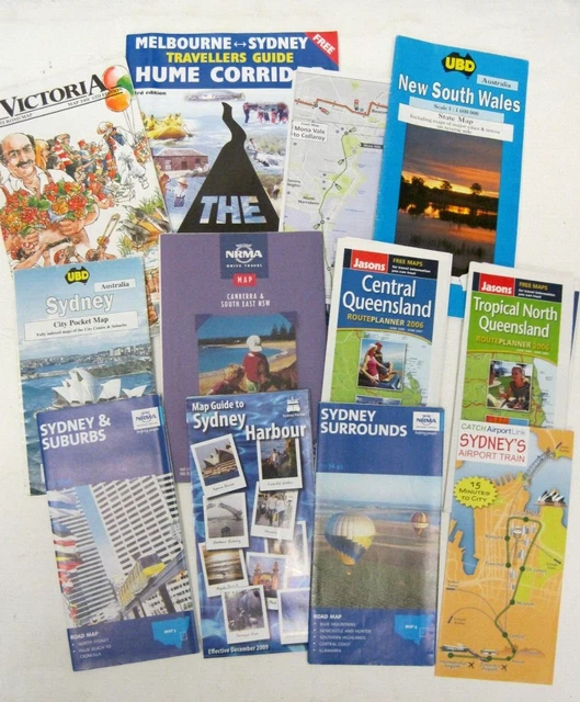 AUSTRALIA FOLDING ROAD Maps/Guides X 12-Sydney-Canberra-Victoria ...