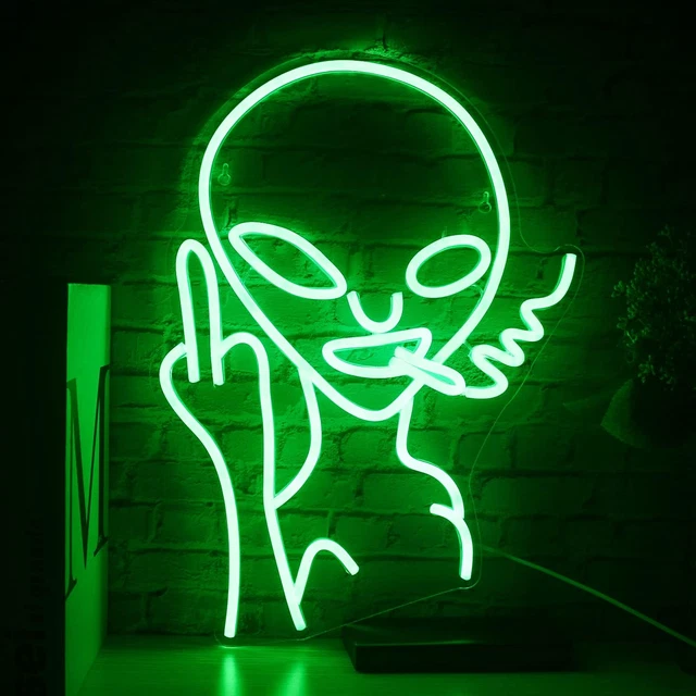 ALIEN NEON LIGHT Sign for Wall Decor, USB Decorative Led Sign Novel ...