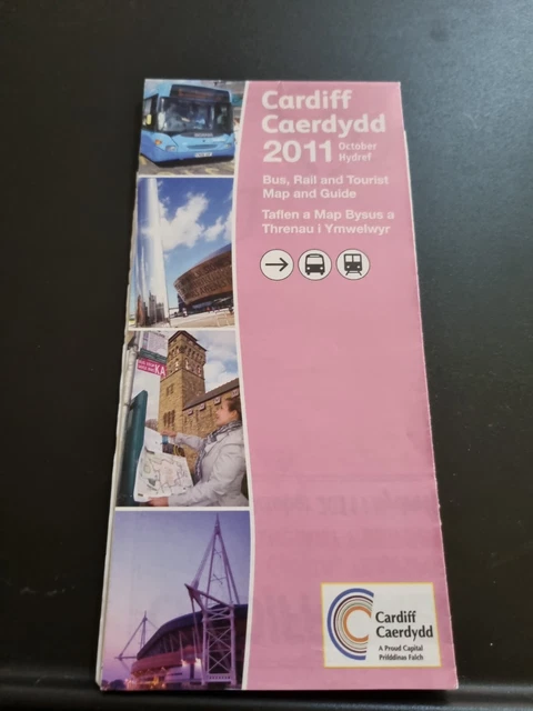 CARDIFF BUS, RAIL And Tourist Map And Guide, October 2011 £1.00 ...