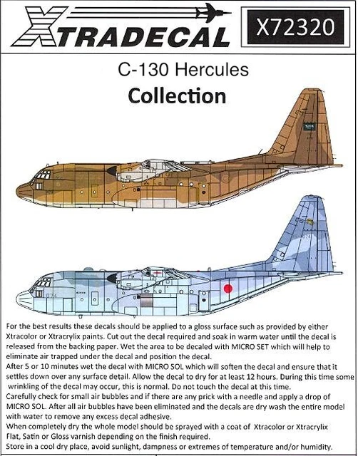 XTRA DECALS 1/72 LOCKHEED C-130 HERCULES Foreign Users $13.50 - PicClick