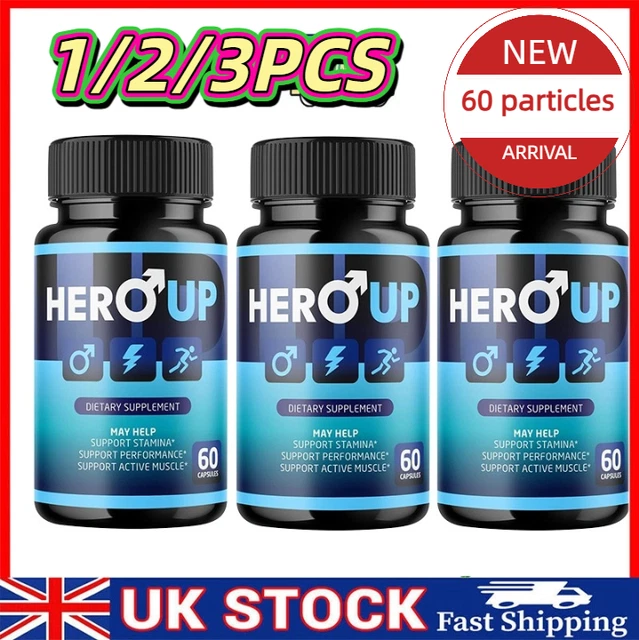 1/2/3 PACK HERO Up For Men Advanced Max Formula Vitamin Supplement UK ...