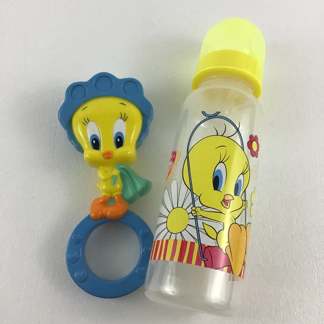 VINTAGE WARNER BROTHERS Baby Looney Tunes Tweety Bird Rattle Tether ...
