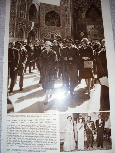 PHOTO ARTICLE QUEEN Elizabeth II Shah Mohammad Reza Pahlavi in Iran ...