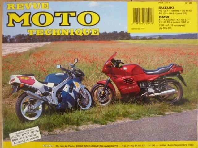 REVUE TECHNIQUE MOTO n° 90 SUZUKI 125 RG Gamma Wolf BMW K1 K 100 RS1 K ...