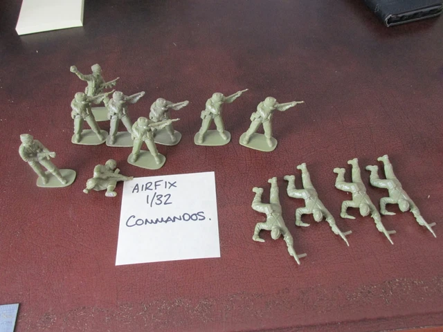 VINTAGE AIRFIX 1/32 Scale WWII Commandos Plastic Model Figures £2.99 ...