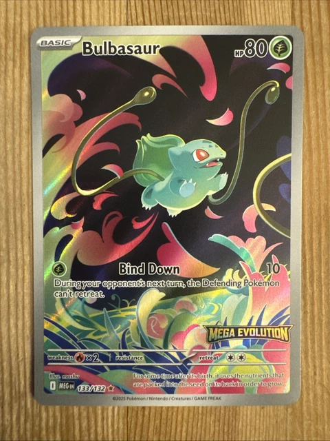 POKEMON TCG MEGA Evolutions Stamped Promo Card - Bulbasaur 133/132 - NM ...