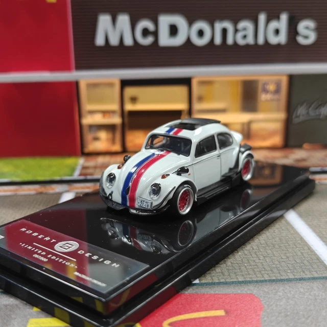 INSPIRE MODEL 1/64 Volkswagen Beetle RWB Robert Design White Diecast ...