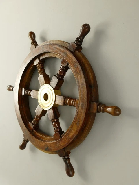PIRATE DIRECTION LAITON Vintage Ancien 61cm Cadeau Nautique Roue Mural Décor EUR 57,78 - PicClick FR