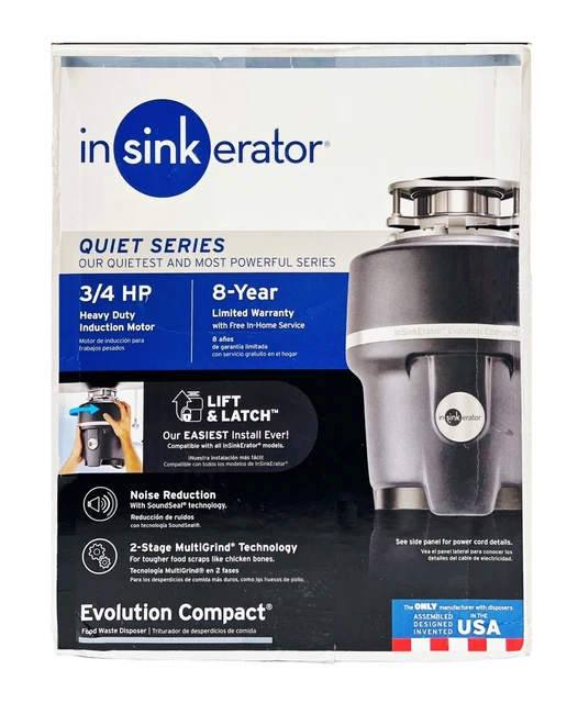 Insinkerator Evolution Compact 3 4 Hp Continuous Feed Garbage Disposal
