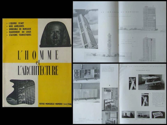 L'HOMME ET L'ARCHITECTURE N°3-4 1946 Le Corbusier, Gio Ponti, Herbst ...