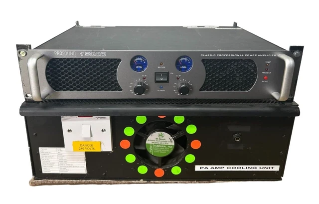 PROSOUND 1500D AMPLIFIER with Amp cooling unit EUR 203,92 - PicClick IT