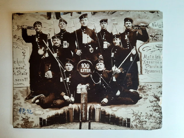 FOTO AK 1.WELTKRIEG, Soldaten um 1914, Dienstjahre in Metz EUR 5,00 - PicClick DE