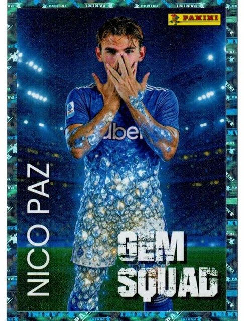 PANINI CALCIATORI 2025-2026 sticker 486 Nico Paz Gem Squad Como ...
