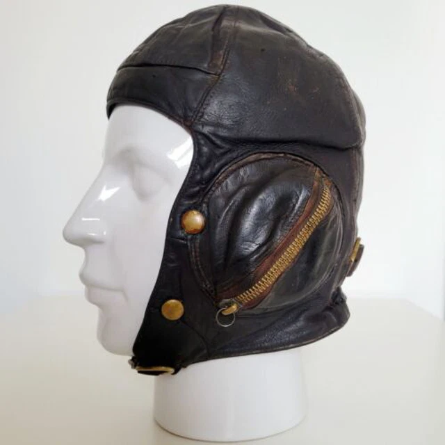 1939 DATED TYPE B Raf Flying Helmet Ww2 Battle Of Britain Wwii Leather ...
