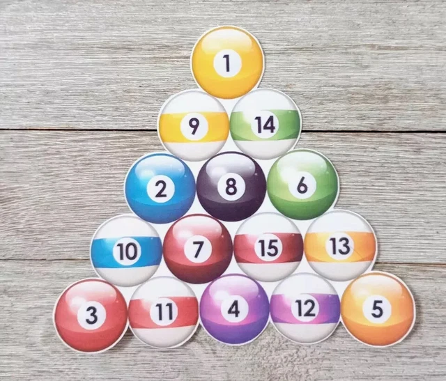 POOL BALLS BILLIARDS wall safe sticker sports rack 5 inch 1pc new $3.84 ...