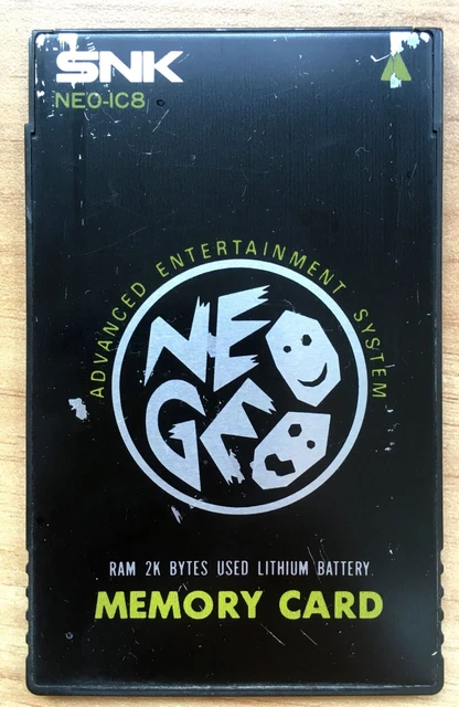 CARTE MÉMOIRE OFFICIELLE Snk Neo Geo Aes Ntsc Japanese Memory Card Neo-Ic8 Ram2K EUR 11,50 ...