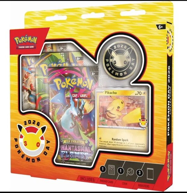 POKÉMON 🇫🇷 30TH Anniversary 2026 Box Set: Pikachu, 3 Boosters ME01 ...