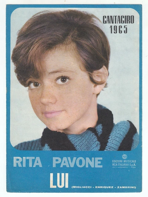 SPARTITO RITA PAVONE Lui - CANTAGIRO 1965 Eniquez Bacalov Migliacci EUR ...