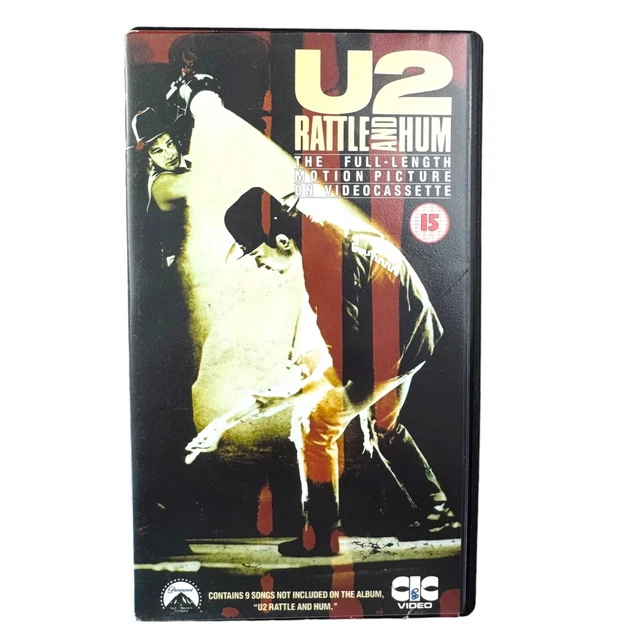 U2 VIDEO VHS Rattle And Hum Concert Video Movie Bono Cert 15 1988 £17. ...
