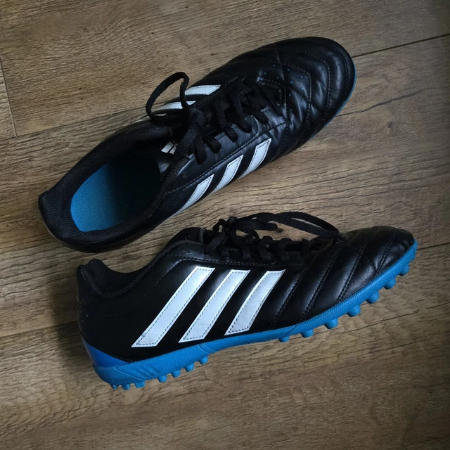 43E ADIDAS MEN'S Black Astro Blue Soles Football Boots Size UK 10 £42. ...