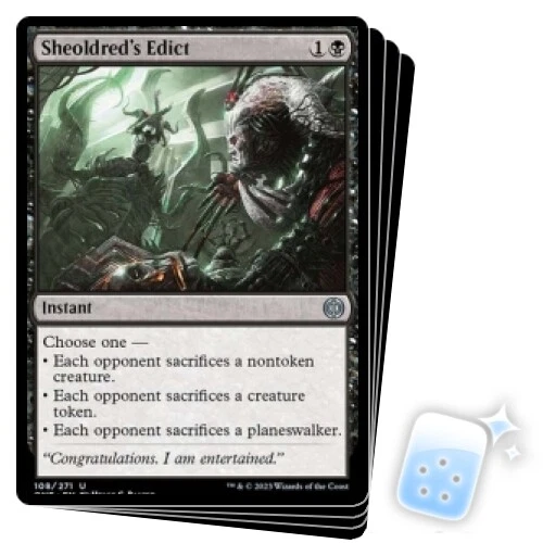 SHEOLDRED'S EDICT X4 M/NM Magic : The Gathering MTG Phyrexia : All Will ...