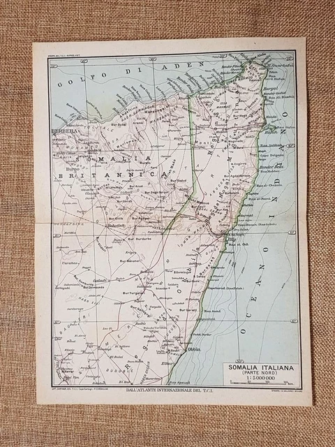 1929 BERBERA BARGAL Obbia Burao Italian Somalia Card or Map T.C.I. £11.99 - PicClick UK