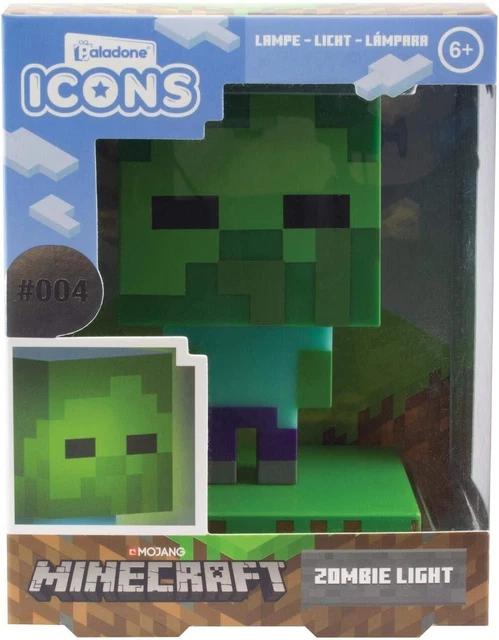 MINECRAFT ICONS ZOMBIE Night Light Lamp 3D Character Figure Paladone ...