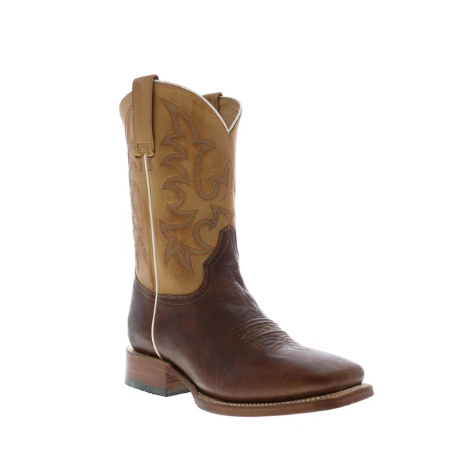 STETSON OBADIAH BULLHIDE Mens Brown Wide Leather Cowboy Western Boots ...