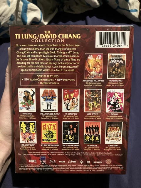 THE TI LUNG / DAVID CHIANG Collection- Shout Factory (Region A) NEW ...