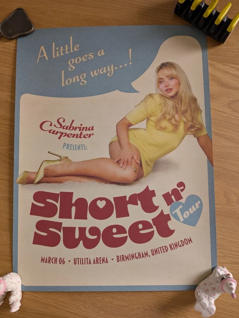 OFFICIAL SABRINA CARPENTER Short N Sweet Tour Poster Birmingham Arena UK 2025 £42.31 - PicClick UK