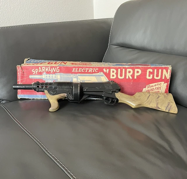 50S LOUIS MARX CHILD'S TOY PLASTIC BATTERY OP SPARKLING ELECTRIC BURP ...