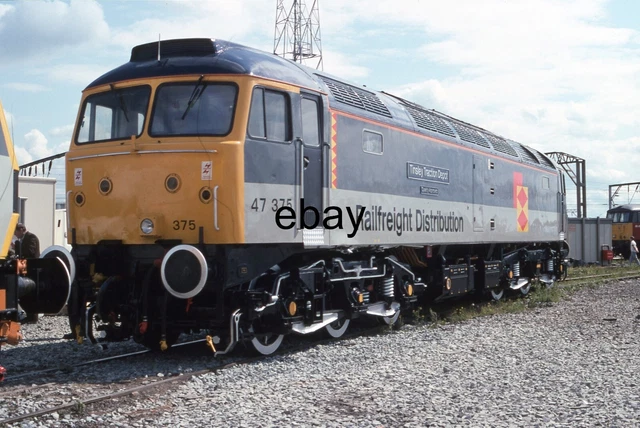 35MM RAILWAY SLIDE- Diesel Electric Loco Class 47. 47375 @ Crewe ...