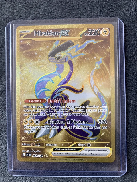 POKEMON MIRAIDON GOLD Secret Ultra Rare Scarlet & Purple Card 253/198 ...