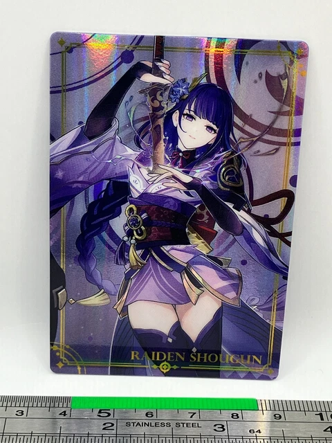 RAIDEN SHOUGUN - Genshin Impact Wafer Card R 12 miHoYo BANDAI TCG ...