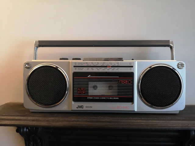 JVC RC-440 STEREO Radio Cassette Recorder Vintage Boombox Ghetto ...