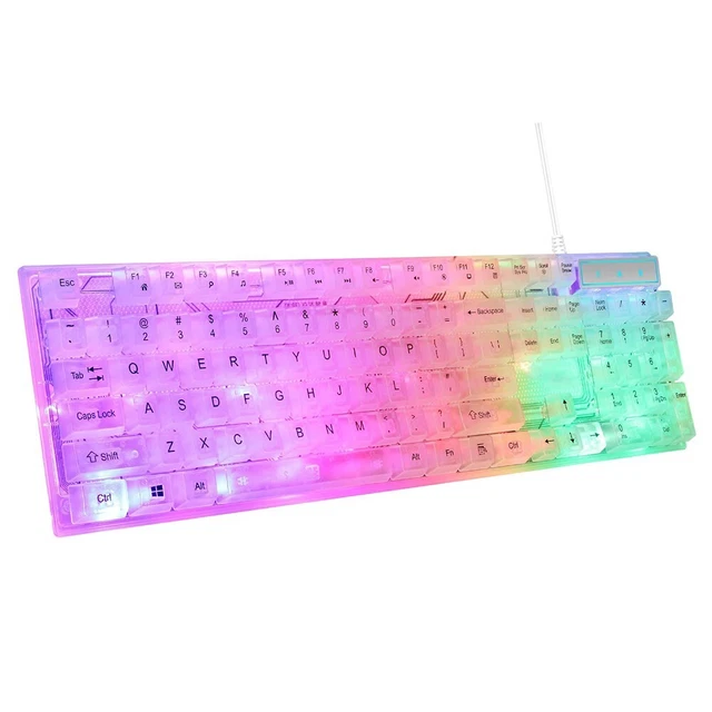 TASTIERA RETROILLUMINATA RGB personalizzabile design traslucido ...