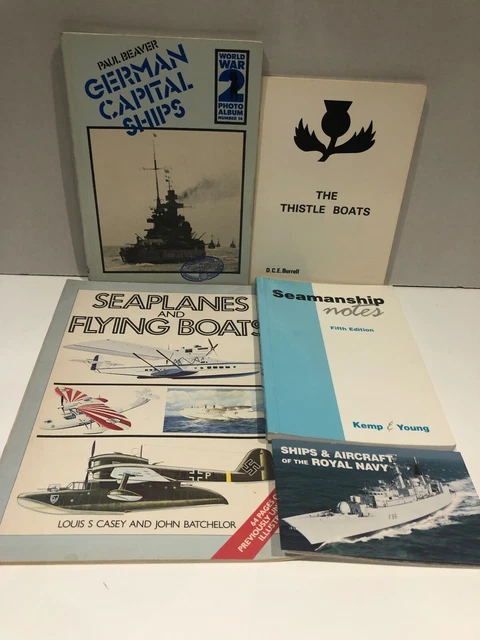 5 NAVEL SEAMANSHIP books Royal Navy German Thistle Seaplanes Flying ...
