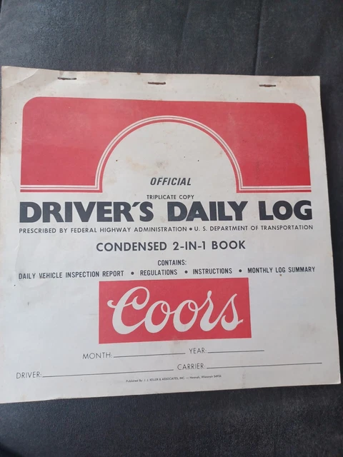 COORS DRIVERS DAILY Log From 1970 s 0 99 PicClick coors-drivers-daily-log-from-1970-s-0-99-picclick