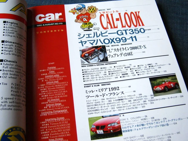 CAR MAGAZINE170 VW Beetle Cal-Look Shelby Gt350 Fairlady 240Z ...