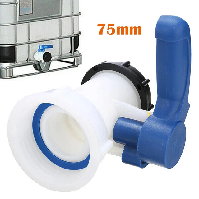 PLASTIC 75MM BUTTERFLY Valve IBC Tank Tap Replacement Water Container ...