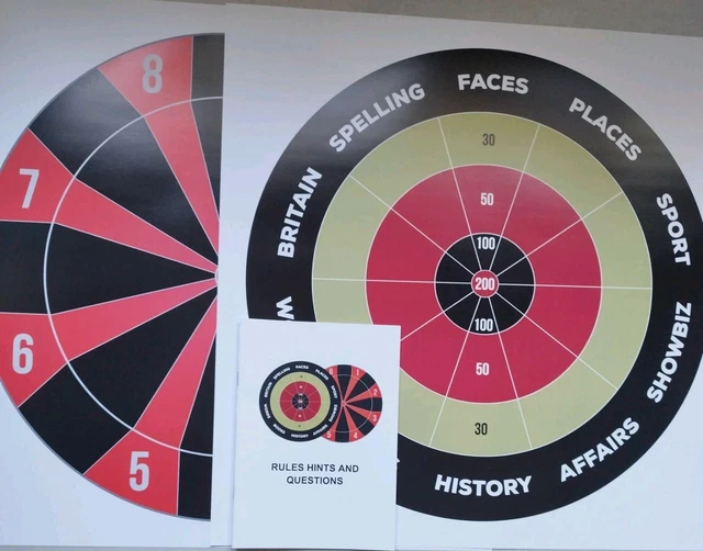 BULLSEYE TV SHOW Game Kit - Poster set for retro Party Night with 200 ...